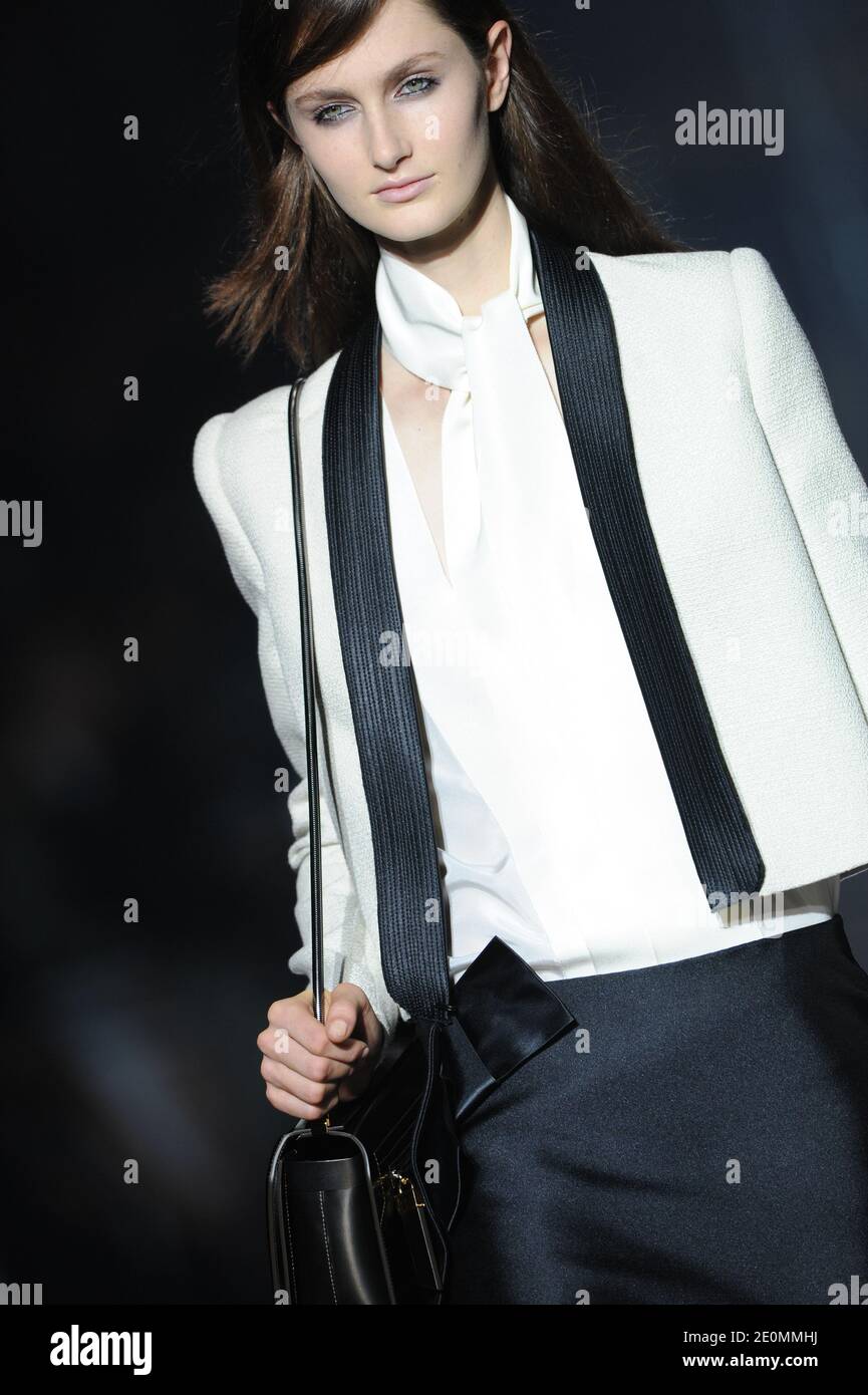 A model displays a creation designed by Alber Elbaz for Lanvin Spring ...