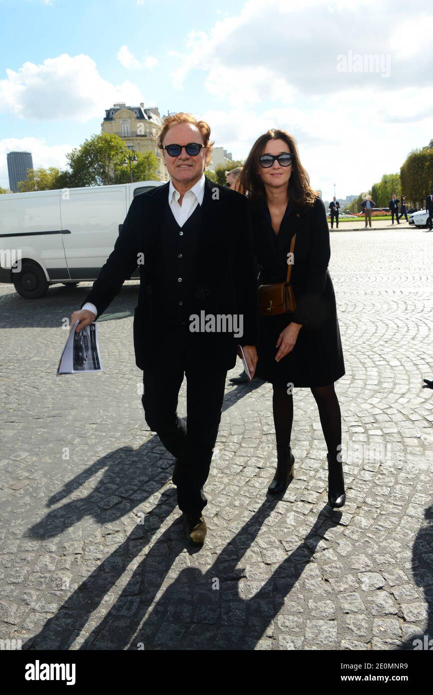 Guillaume Durand and wife Diane de Mac Mahon arriving for the Christian ...