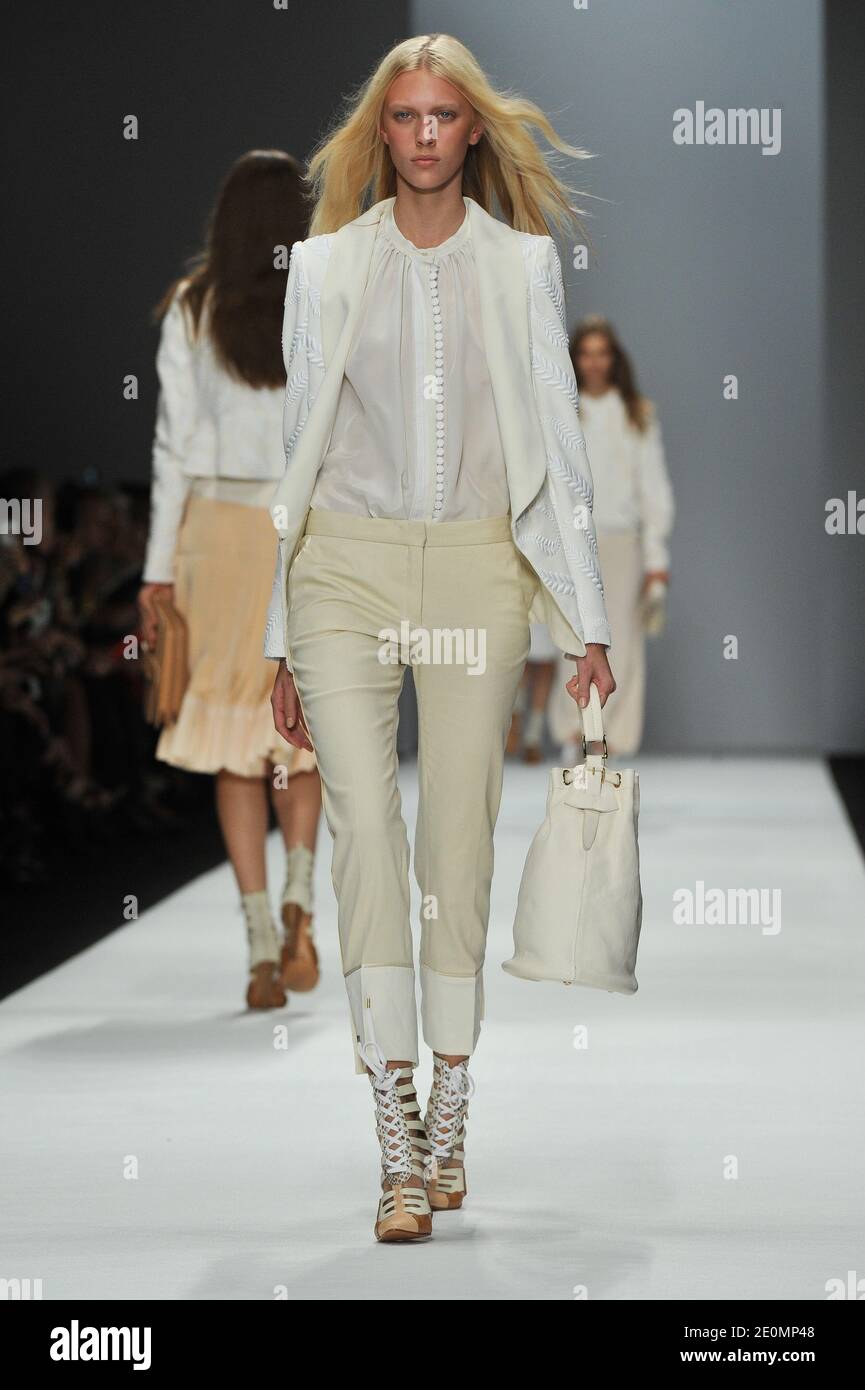 A model displays a creation by French fashion designer Vanessa Bruno ...