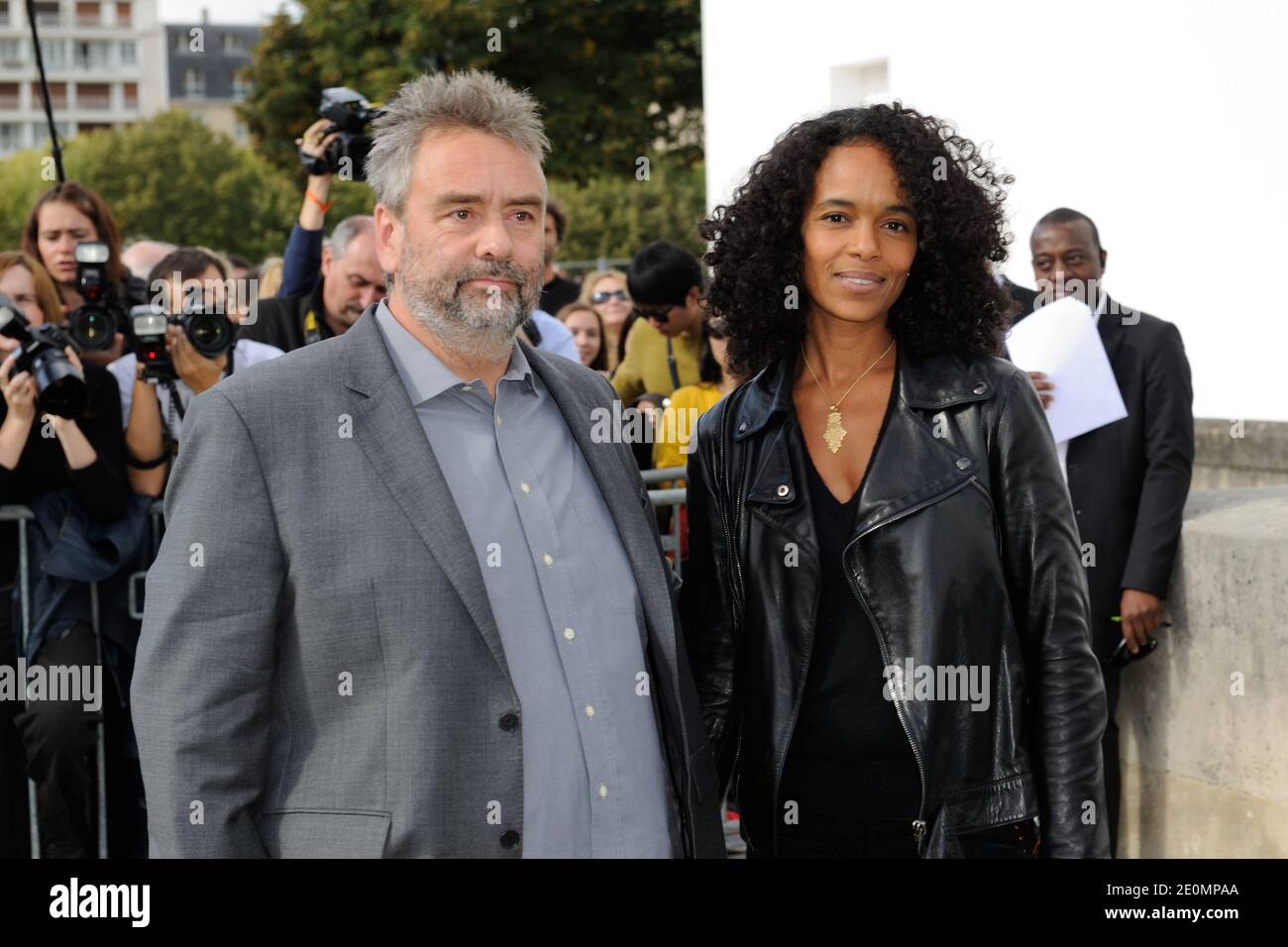Luc Besson and his wife Virginie Besson arriving for the Christian Dior ...