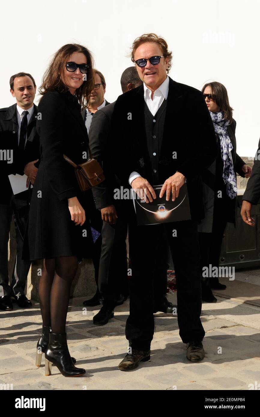 Guillaume Durand and wife Diane de Mac Mahon arriving for the Christian ...