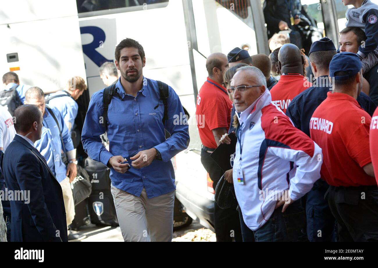 French handball team of Montpellier player Nikola Karabatic arrives to ...