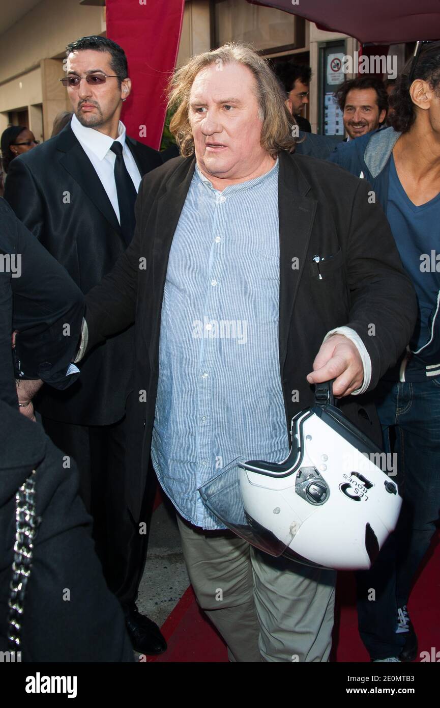 Gerard Depardieu arriving for the premiere of the movie 'Asterix et ...