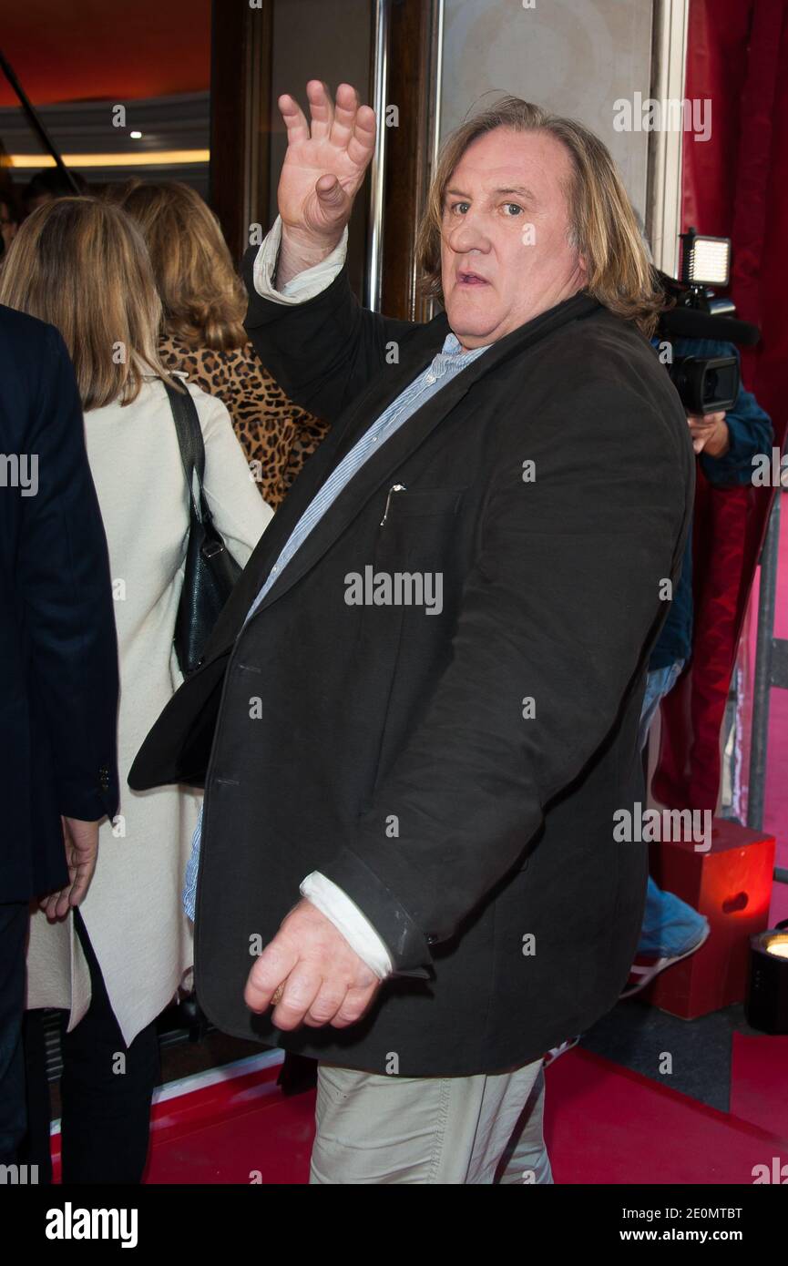 Gerard Depardieu arriving for the premiere of the movie 'Asterix et ...