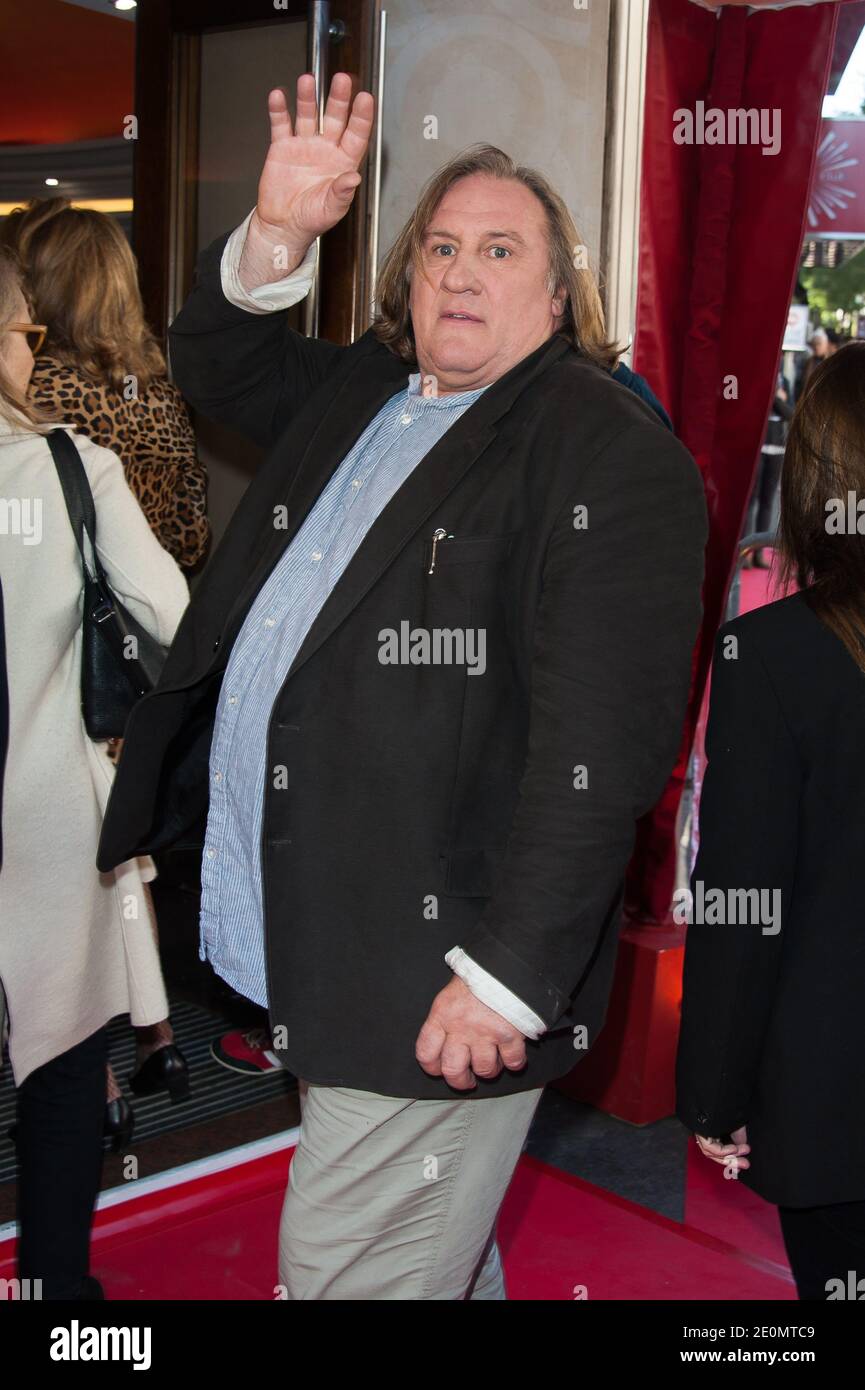 Gerard Depardieu arriving for the premiere of the movie 'Asterix et ...