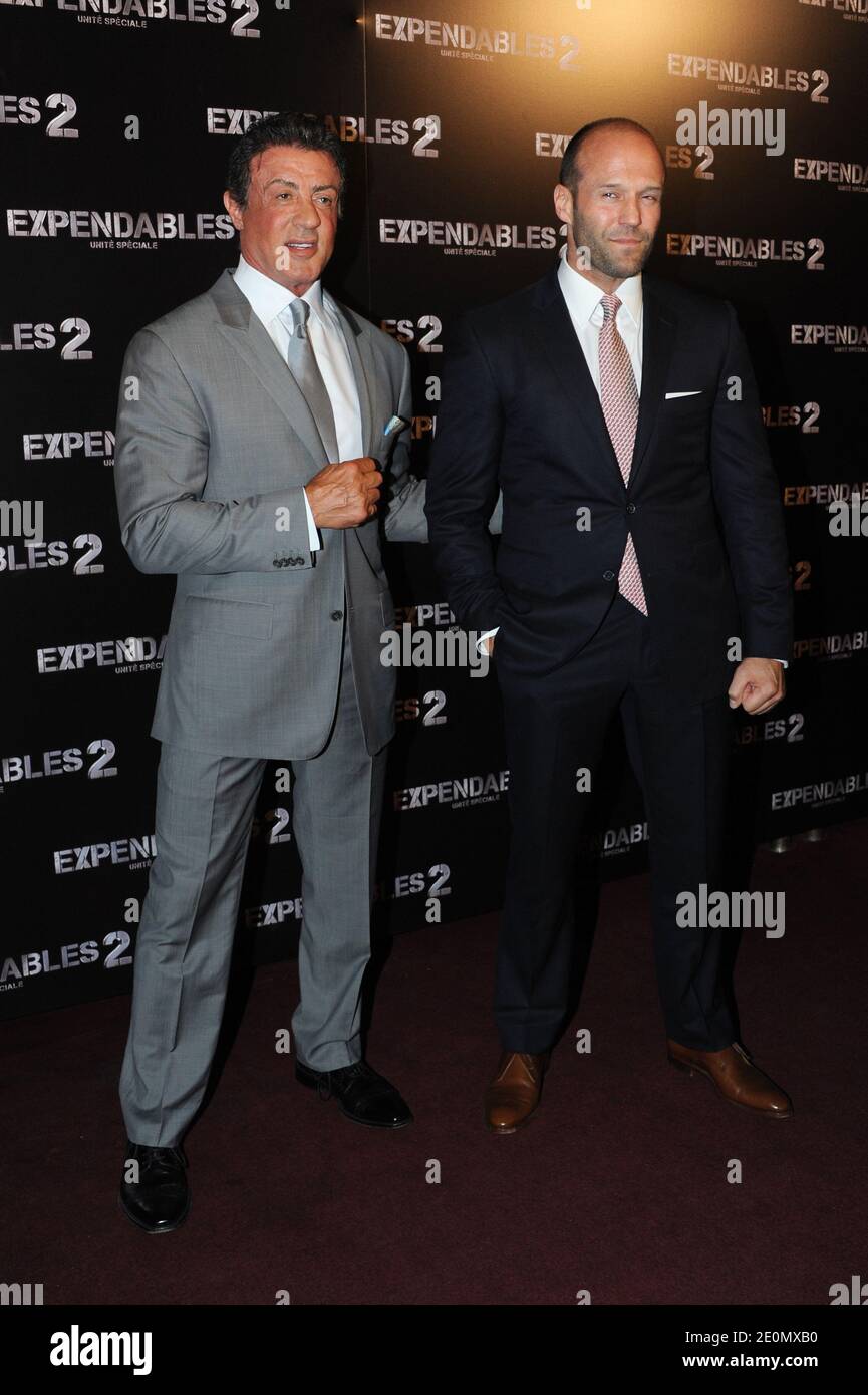 Sylvester Stallone and Jason Statham attend 'The Expendables 2' at Le ...
