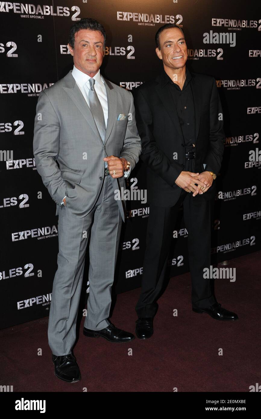Sylvester Stallone, Jean-Claude Van Damme attend 'The Expendables 2' at ...