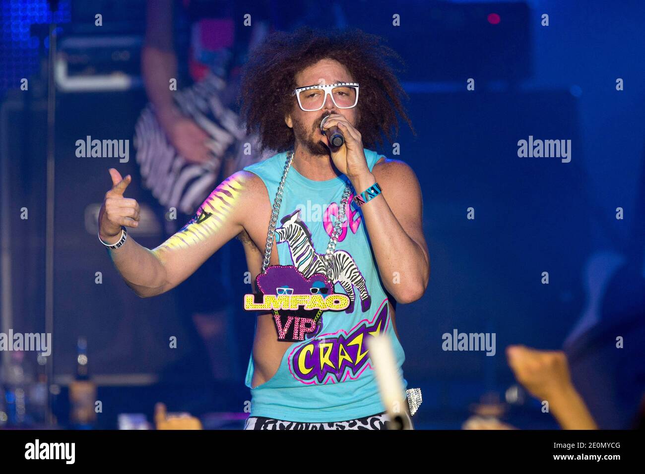 American singer Redfoo LMFAO performs during Sporting Summer Festival ...