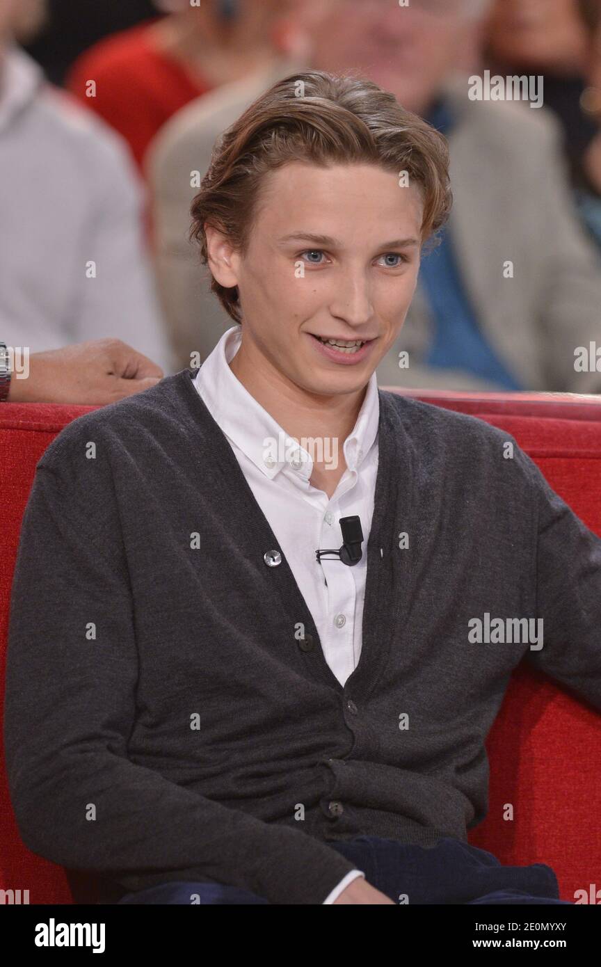 Ernst Umhauer at the taping of Vivement Dimanche on September 25, 2012 ...