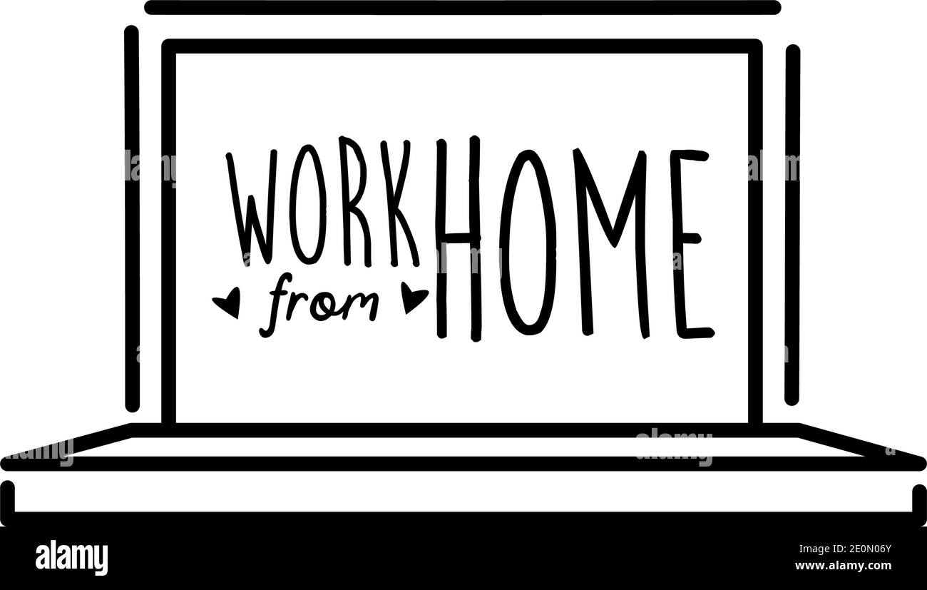 Work from home word Stock Vector Images - Alamy