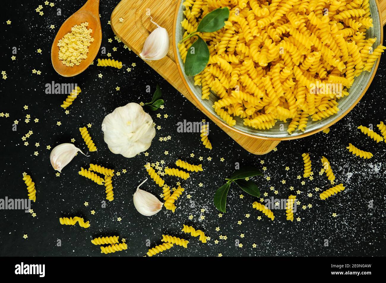 Various pasta. Cooking concept. concept for menu Stock Photo - Alamy