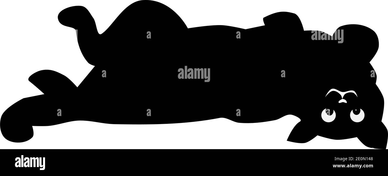 Funny vector black cat Black and White Stock Photos & Images - Alamy