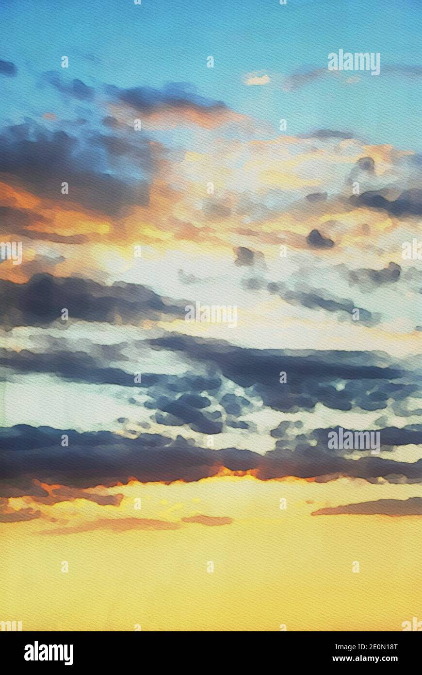 Dramatic sky background painted photo Stock Photo - Alamy