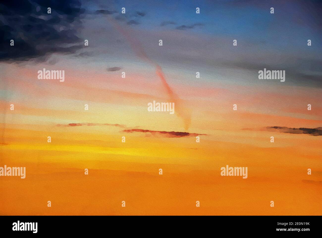 Dramatic sky background painted photo Stock Photo - Alamy