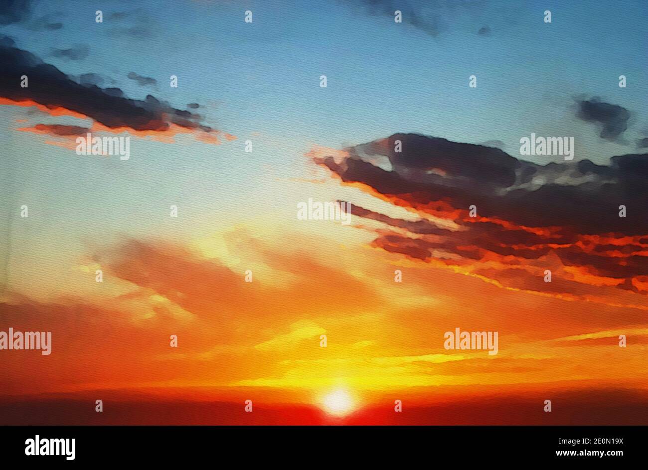 Dramatic sky background painted photo Stock Photo - Alamy