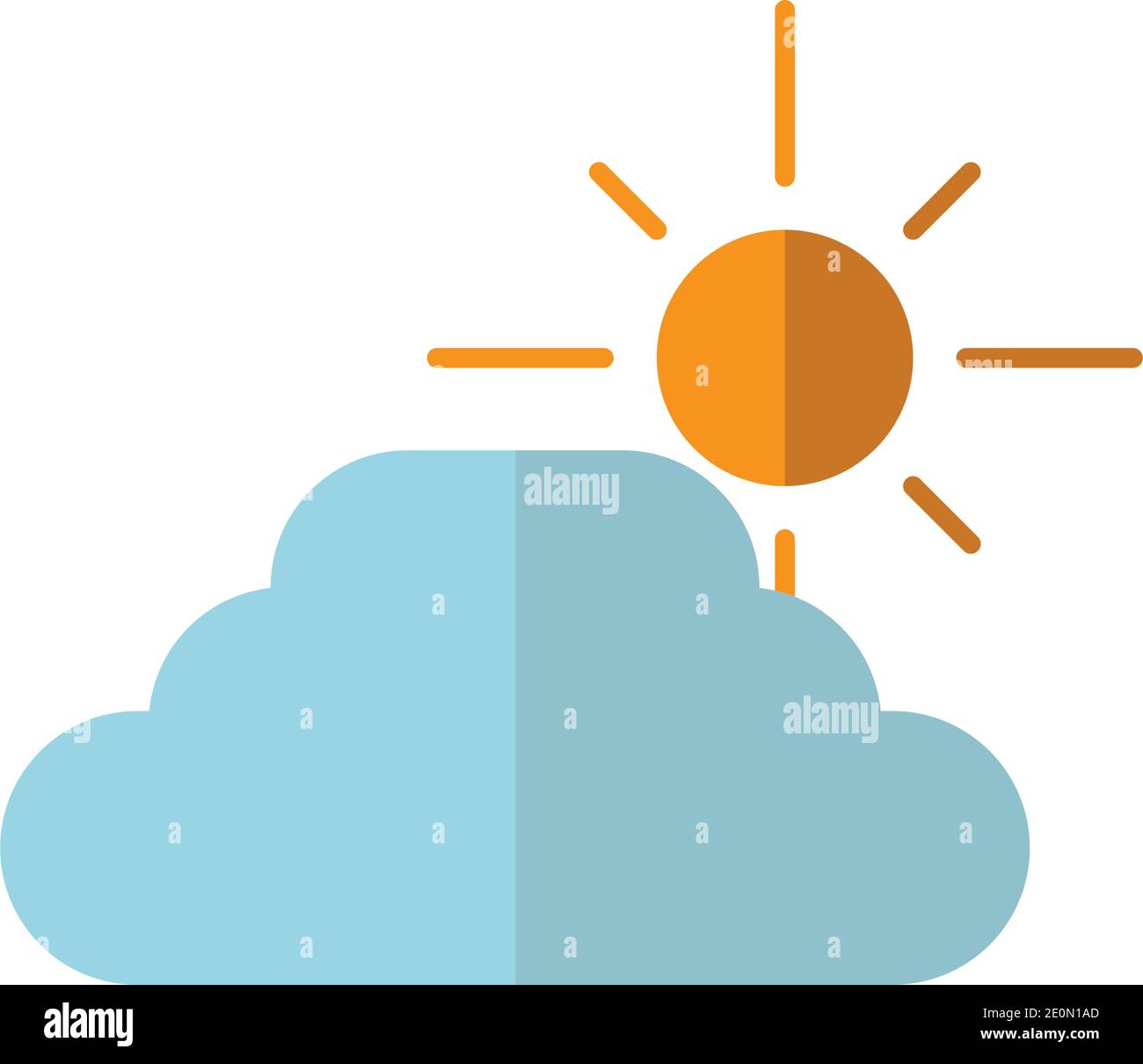 Sun and cloud design, weather summer season and nature theme Vector ...