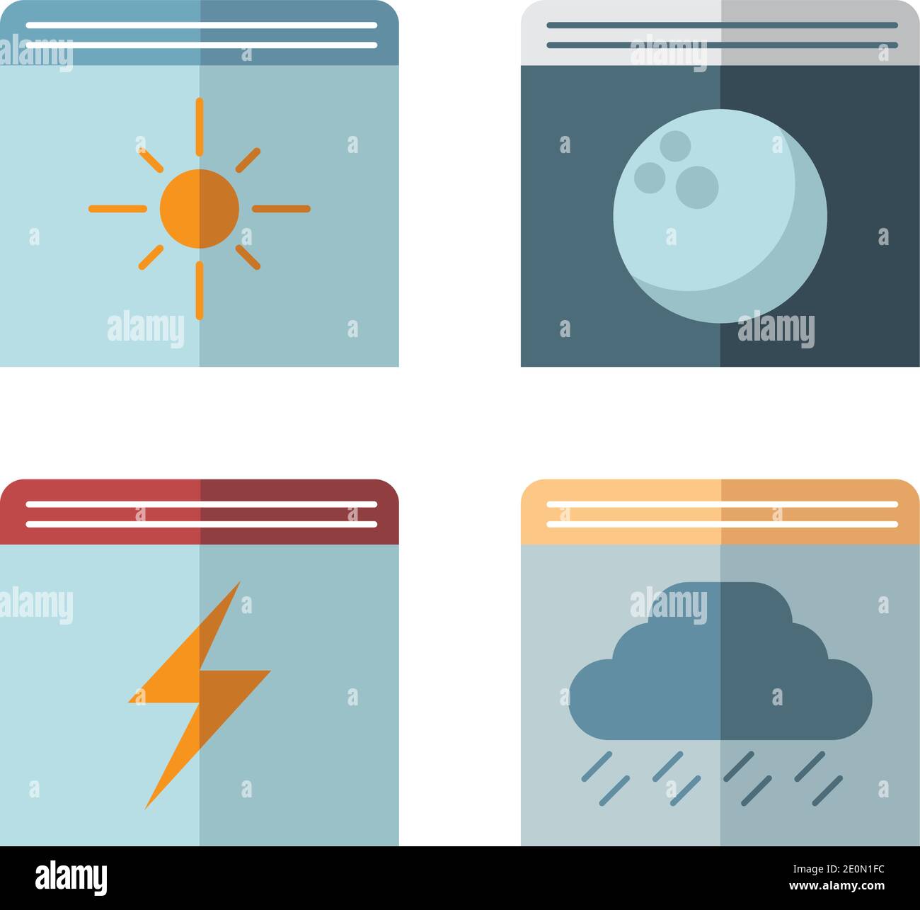 weather icon set design, Weather sky nature climate season and ...