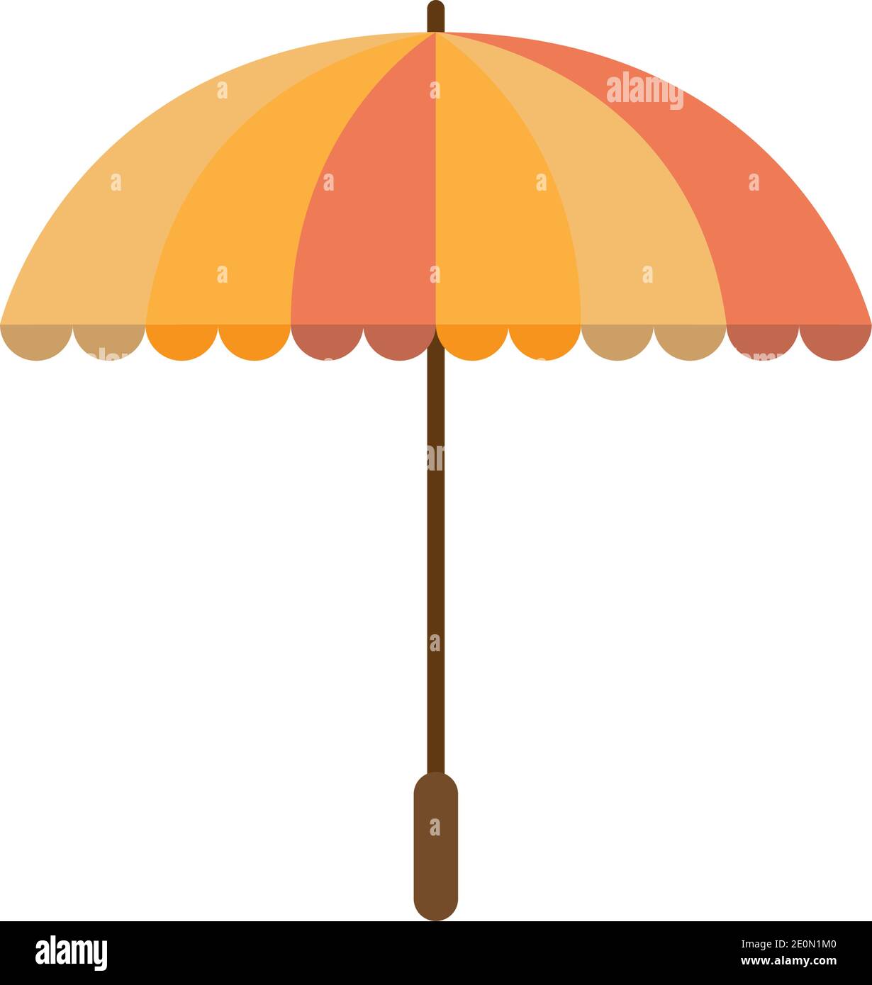 striped umbrella design, summer beach and weather theme Vector ...