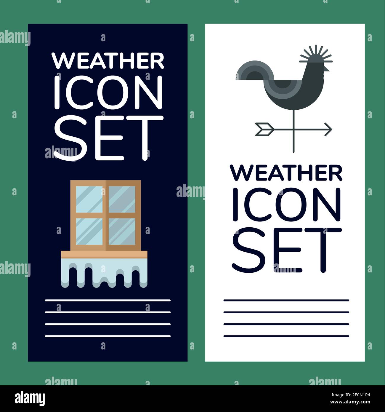 weather icon set labels design, Weather sky nature climate season and ...