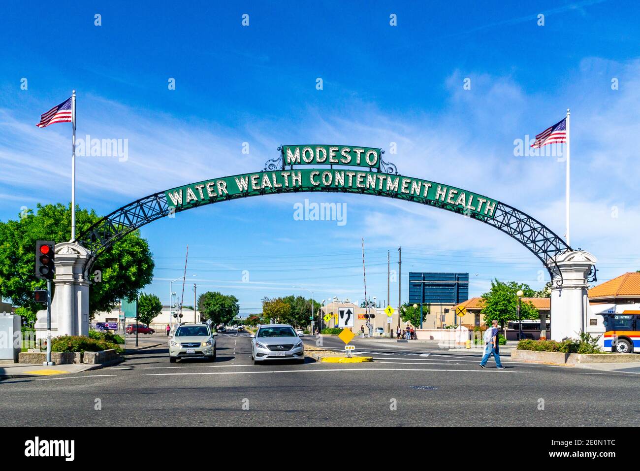 The Modesto Arch in Modesto California USA Stock Photo - Alamy The Modesto Arch in Modesto California USA Stock Photo - Alamy