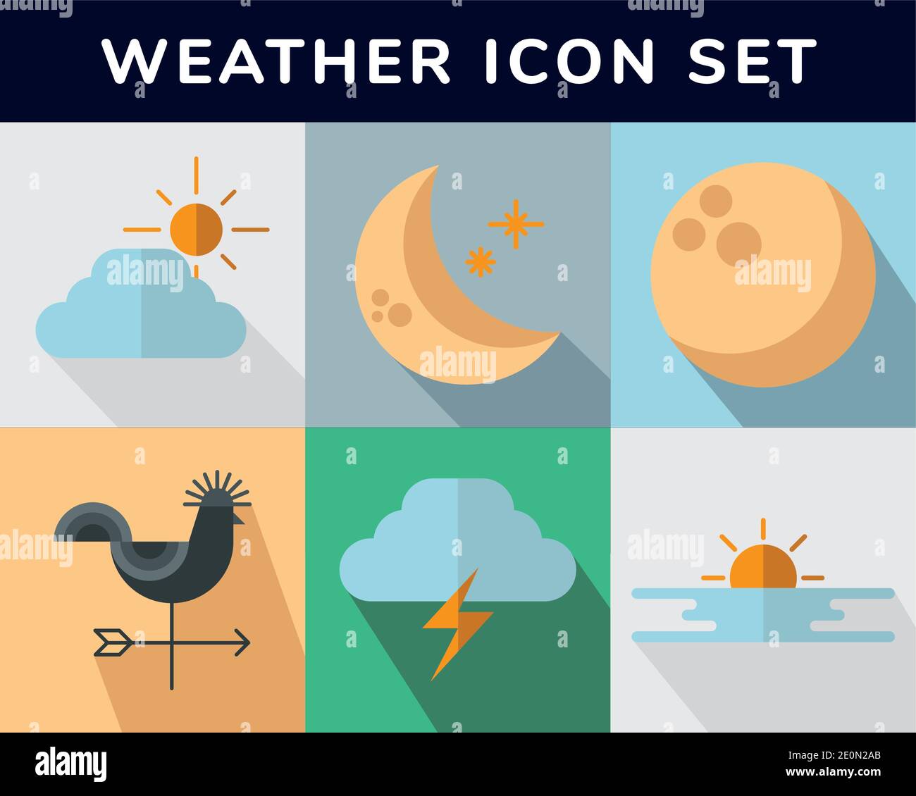 weather icon collection design, Weather sky nature climate season and ...