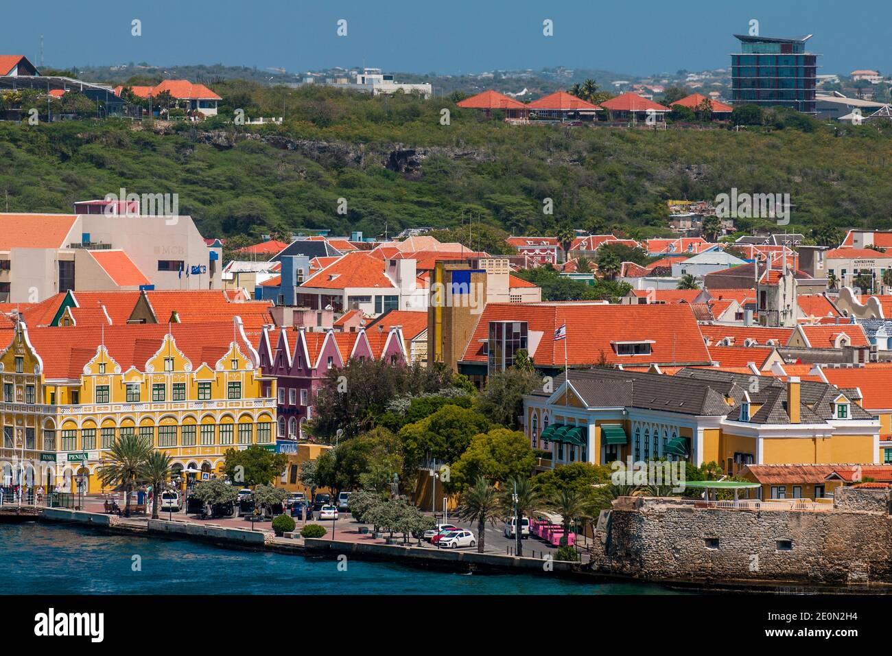 Aerial view of capital city Willemstad, Curacao Stock Photo - Alamy