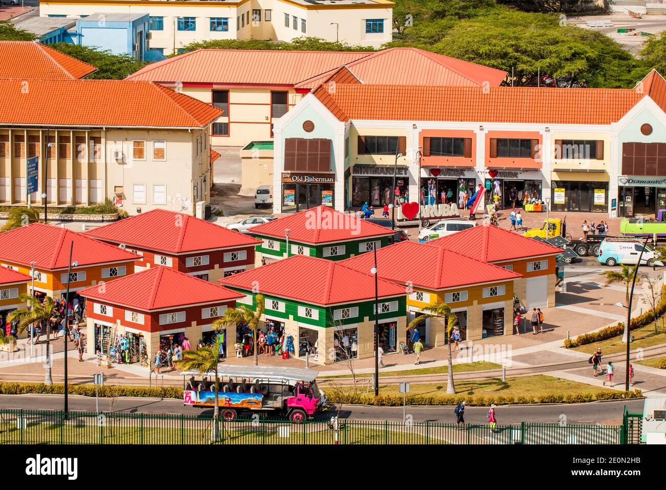 Aerial view of capital city Willemstad, Curacao Stock Photo - Alamy