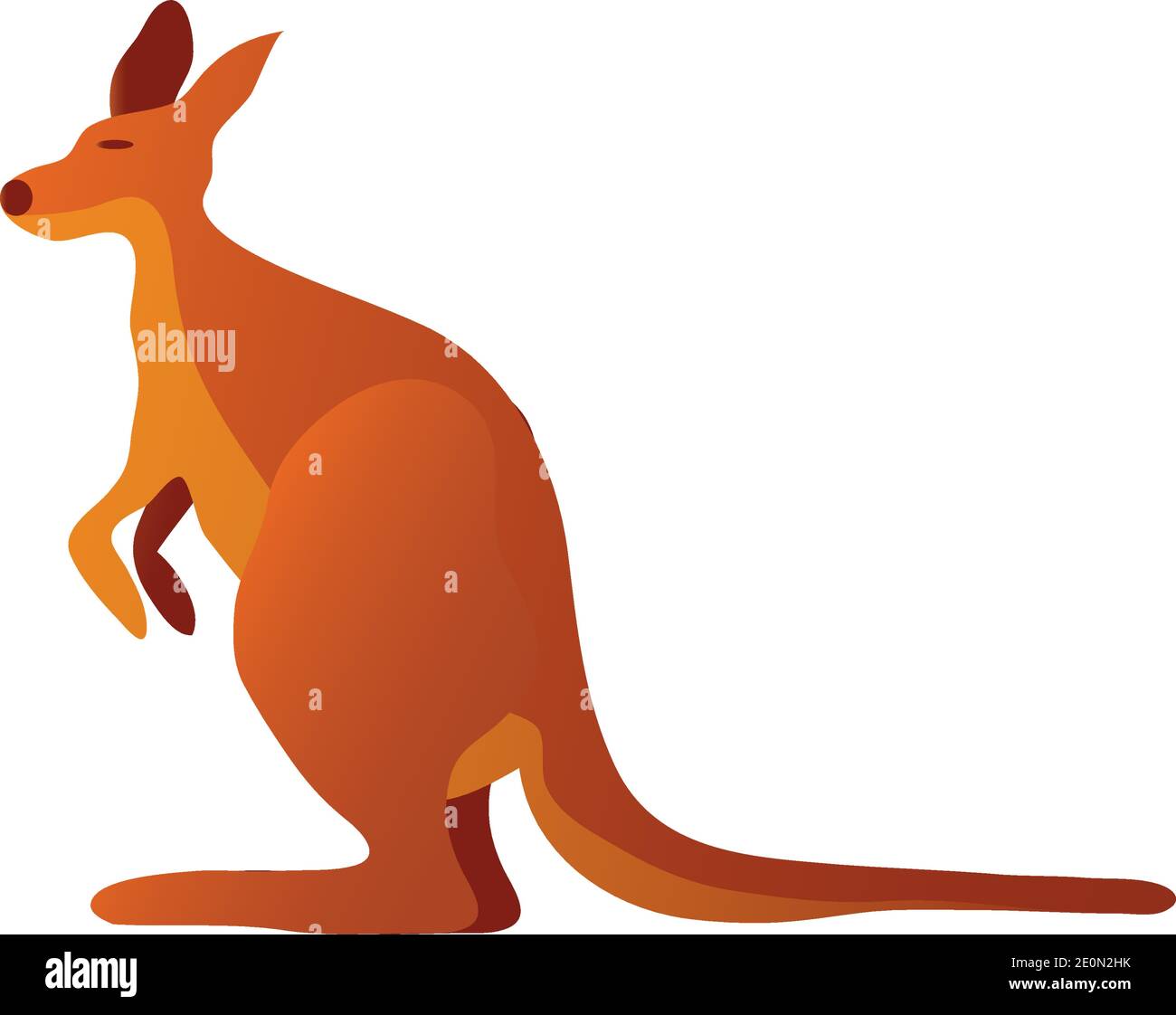 kangaroo marsupial animal australian wildlife icon vector illustration ...