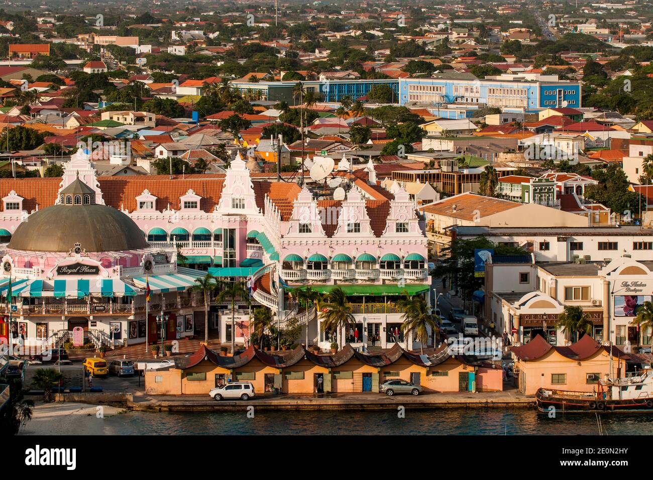 Aerial view of capital city Willemstad, Curacao Stock Photo - Alamy