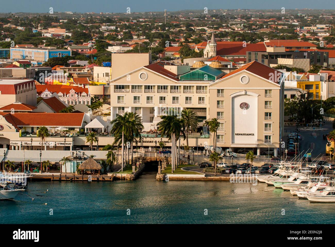 Aerial view of capital city Willemstad, Curacao Stock Photo - Alamy