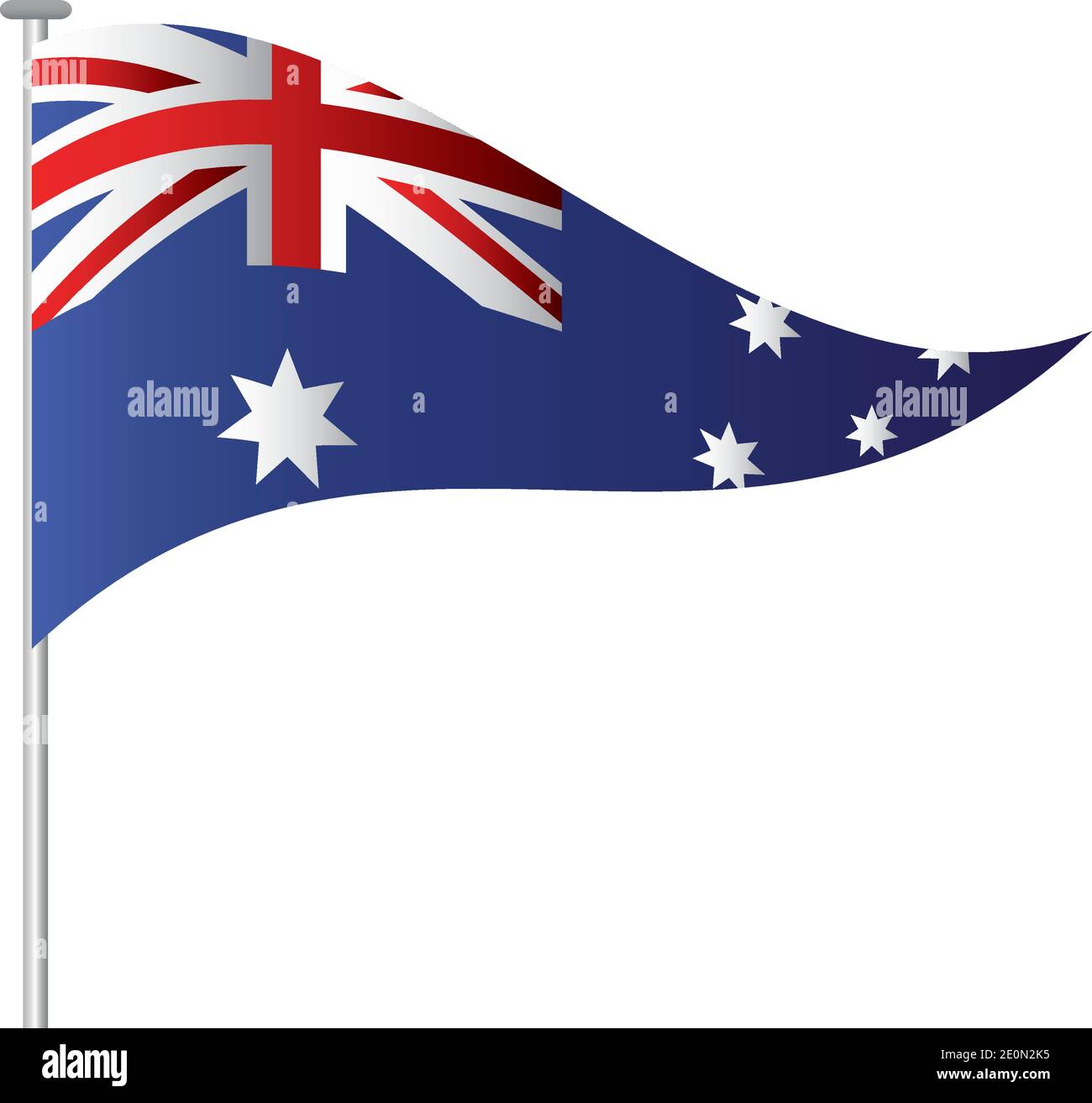 australia day, australian triangle flag in pole national vector ...