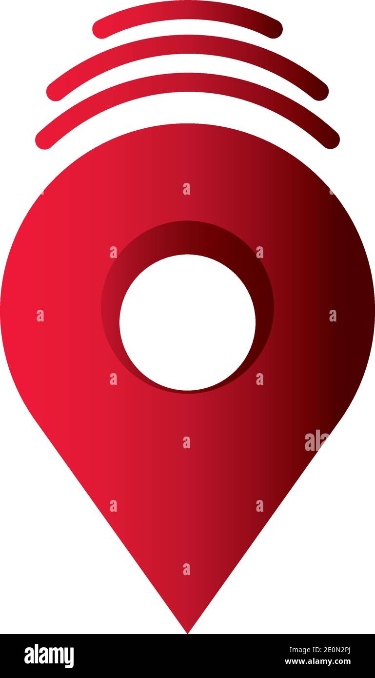 gps navigation pointer location and destination icon vector ...