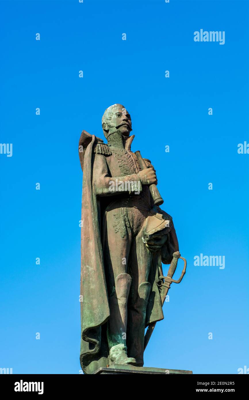 Luis Brion statue monument Willemstad, Curacao Stock Photo - Alamy