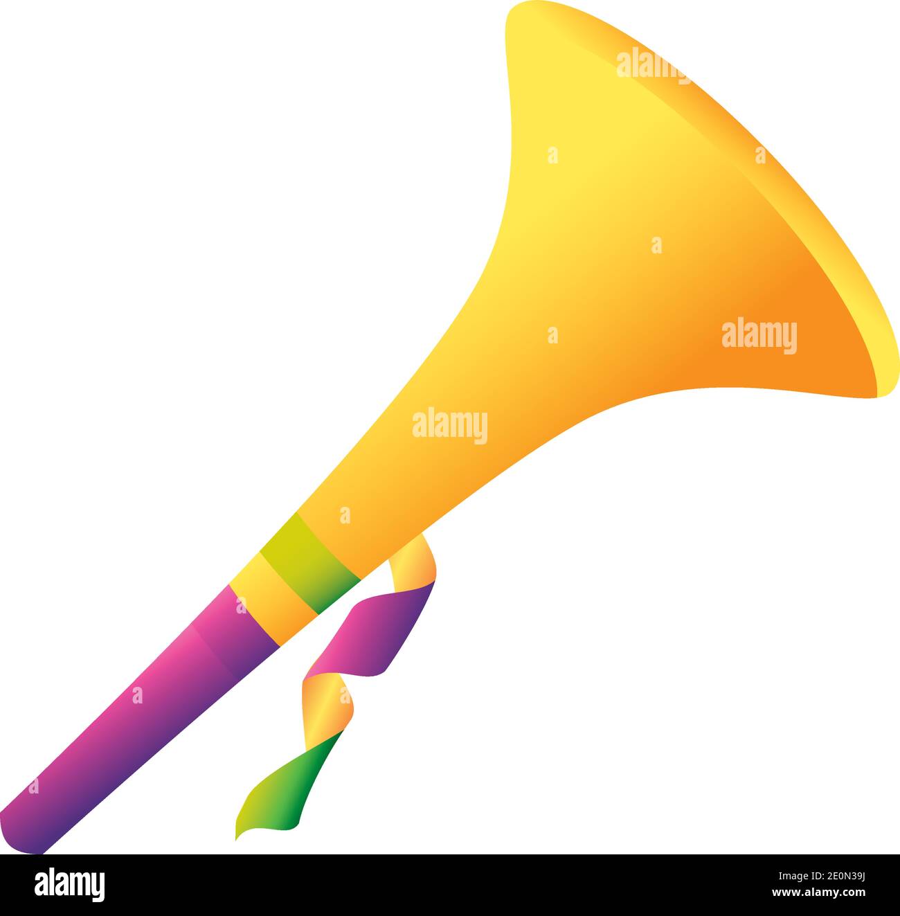 mardi gras horn carnival party ceebration icon vector illustration ...