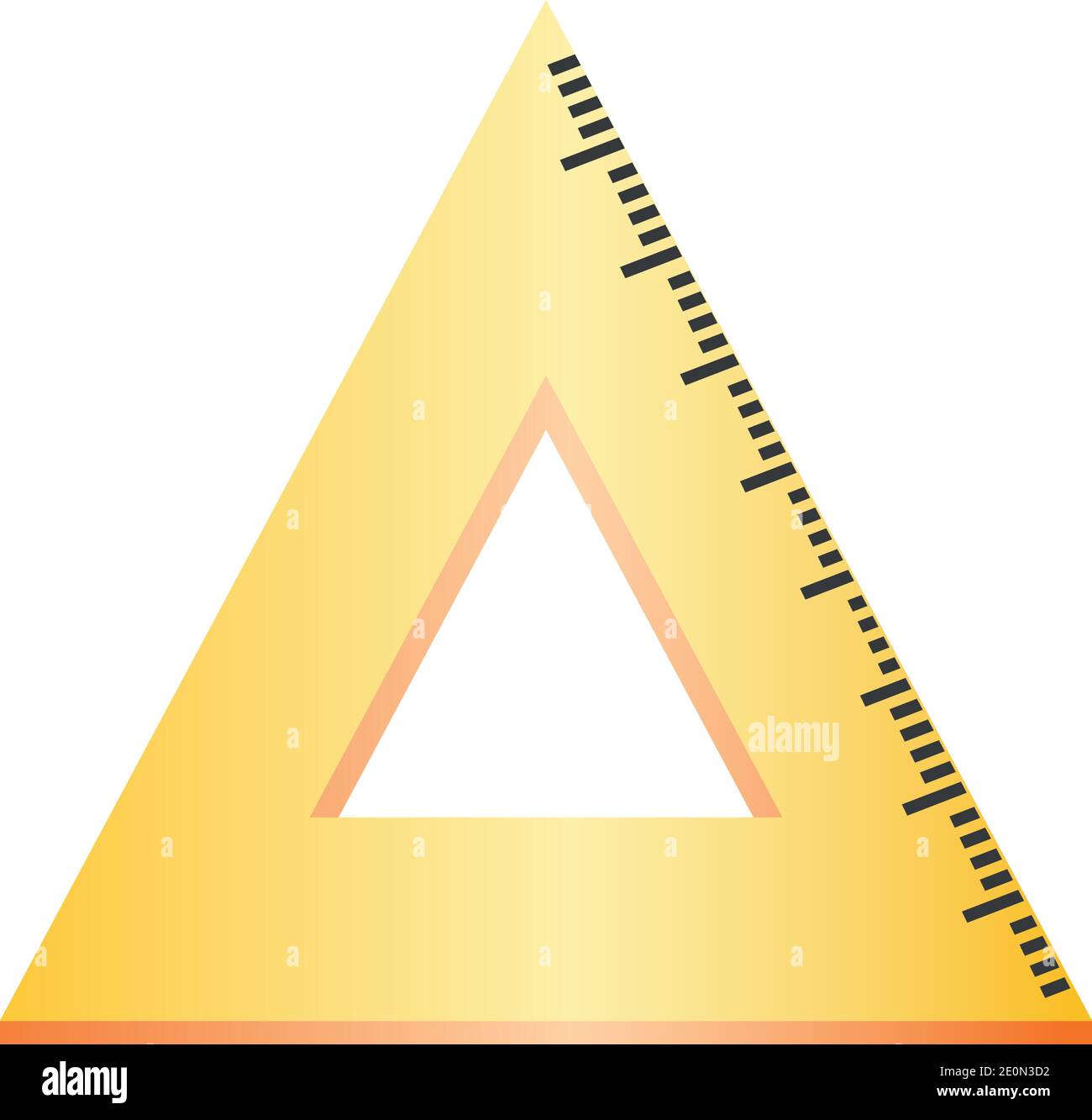 back to school triangle ruler measuring supply icon design vector ...