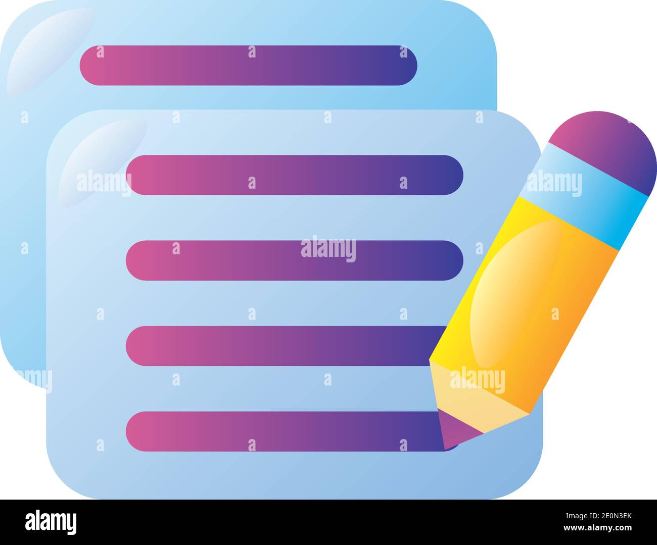 digital marketing document pencil plan strategy vector illustration ...