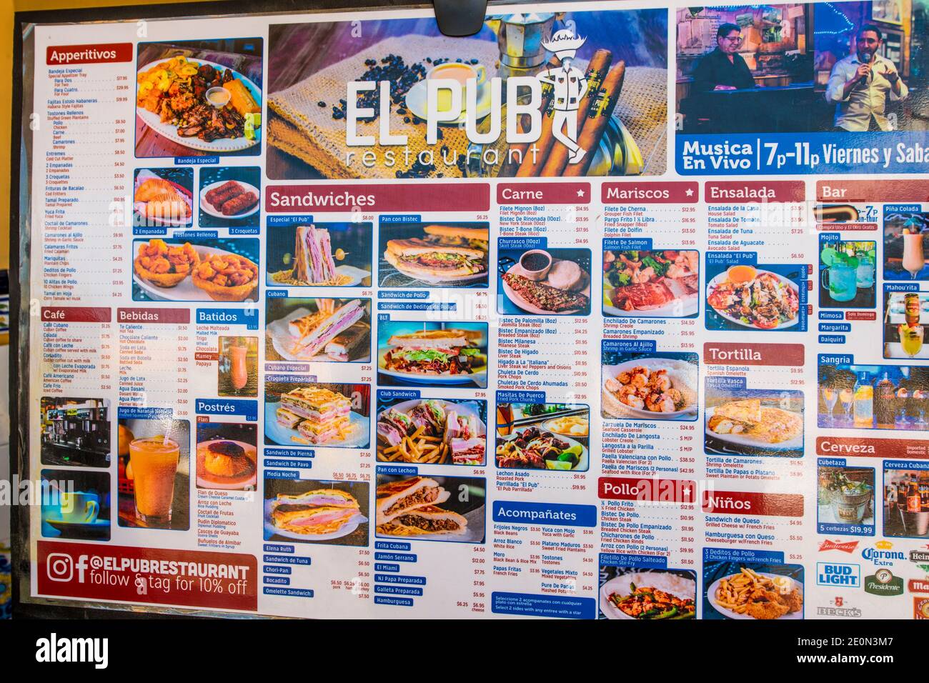 Street scenes restaurant along SW 8th St in Little Havana is Miami’s ...