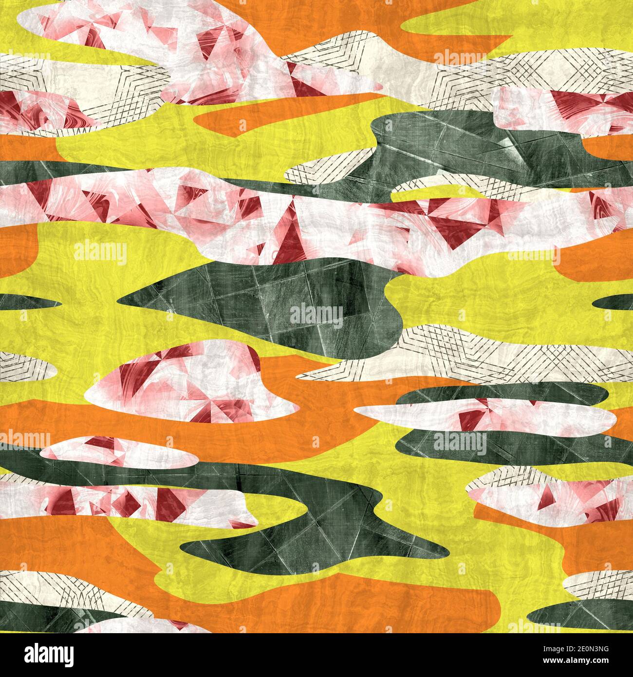 Seamless collage in camo shapes vivid montage Stock Photo - Alamy