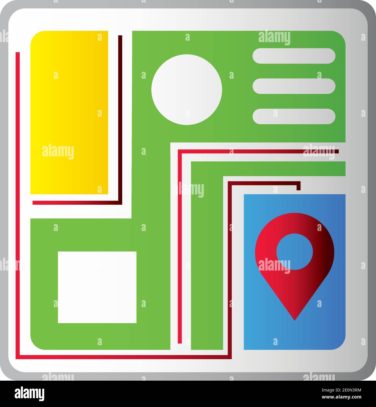 postal service, navigation map with pointer app, post service concept ...