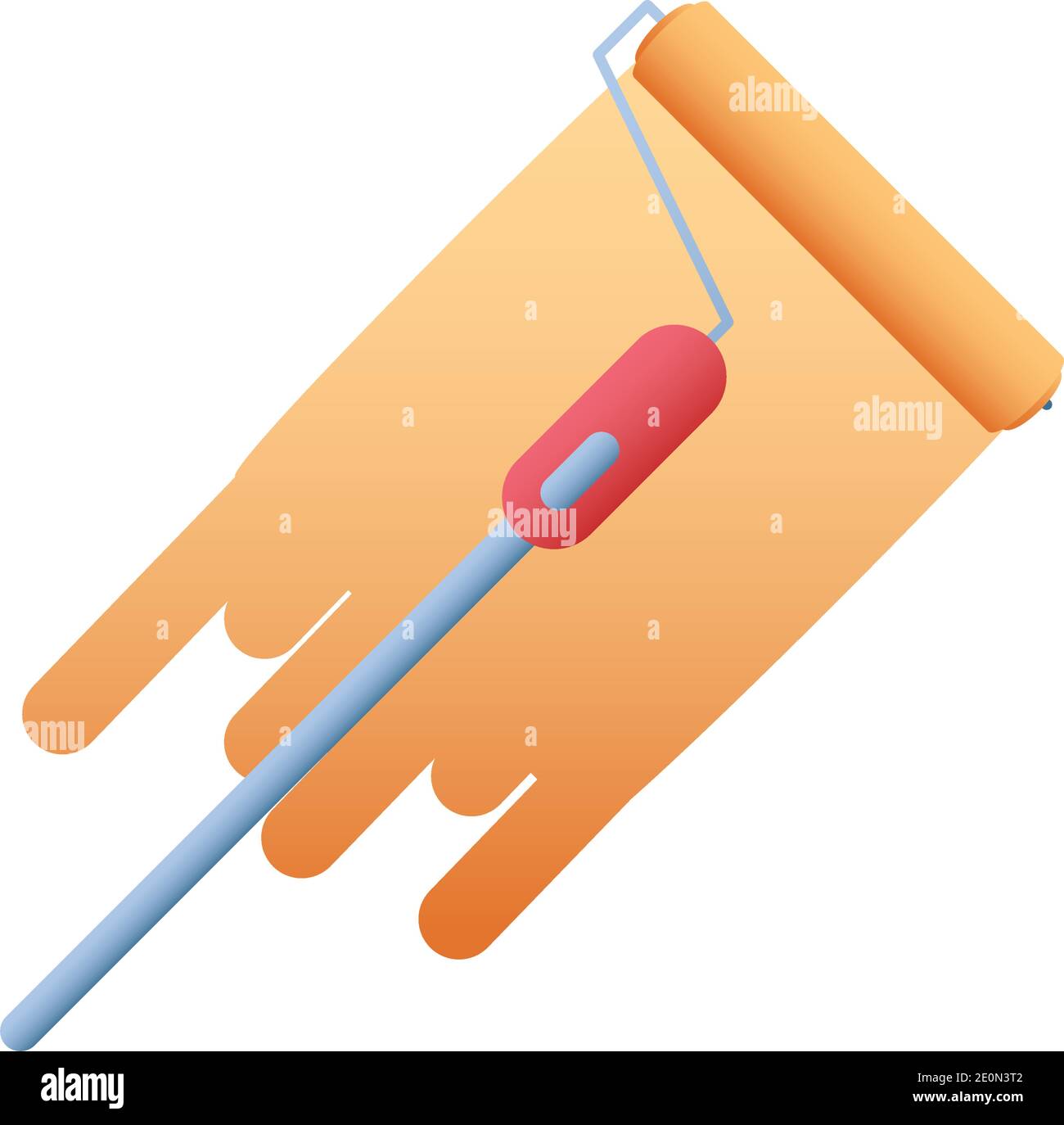 home remodeling roller paint color tool icon design vector illustration ...