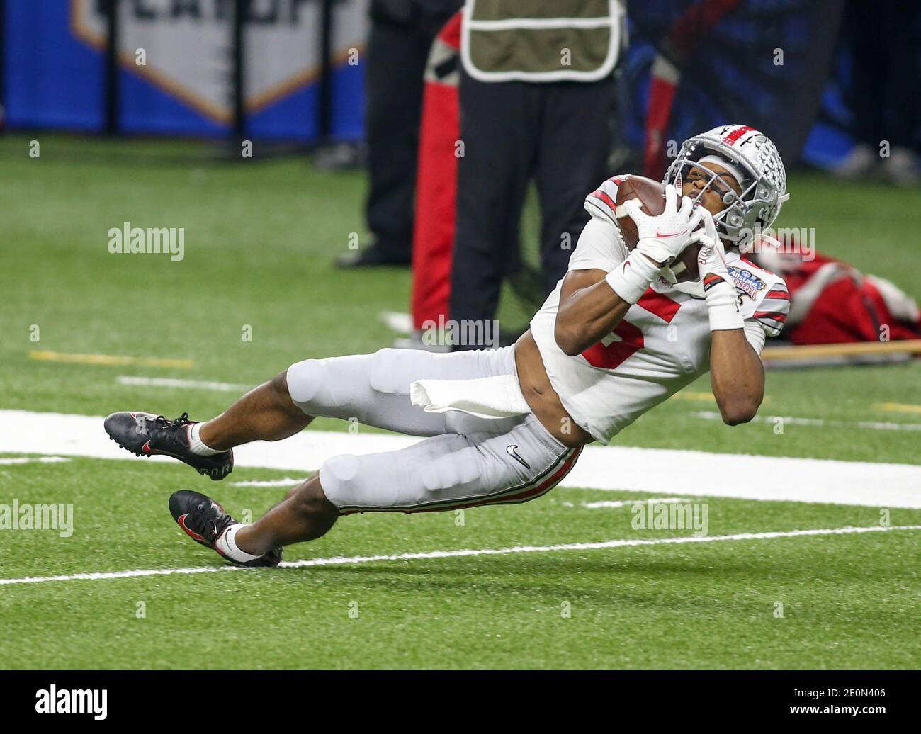 New Orleans, LA, USA. 1st Jan, 2021. Ohio State receiver Garrett Wilson ...