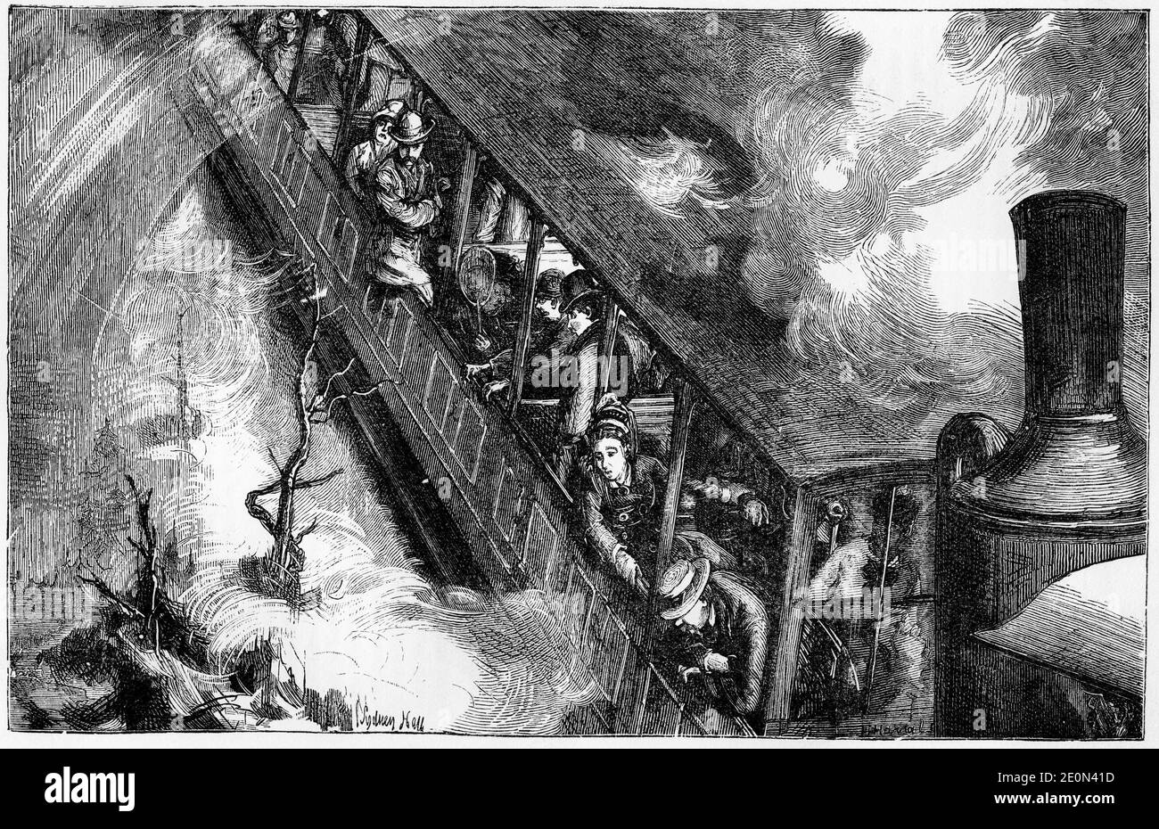 Travel train 1800s Black and White Stock Photos & Images - Alamy