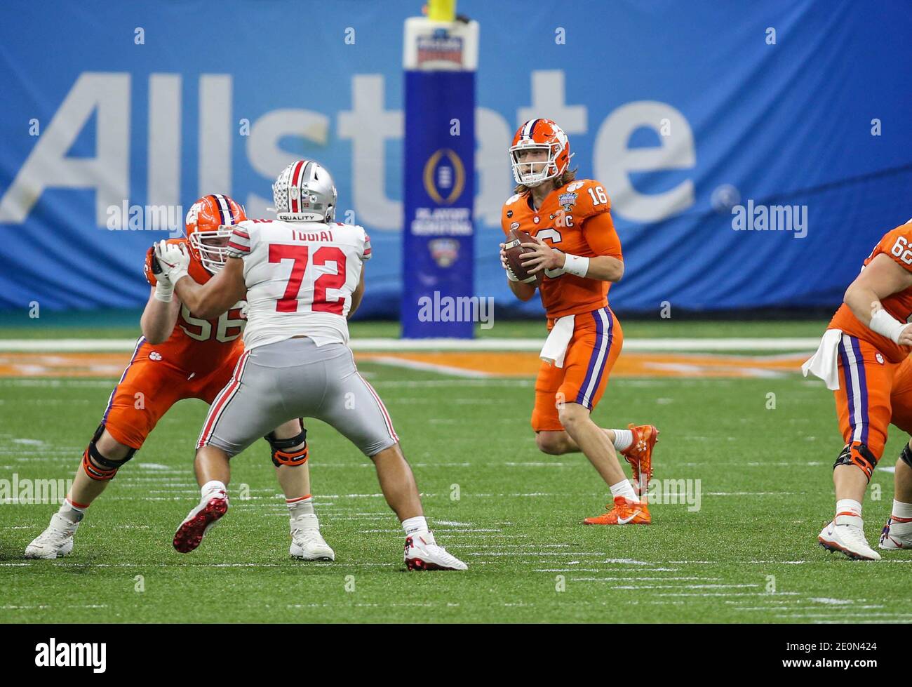 New Orleans, LA, USA. 1st Jan, 2021. Clemson quarterback Trevor ...