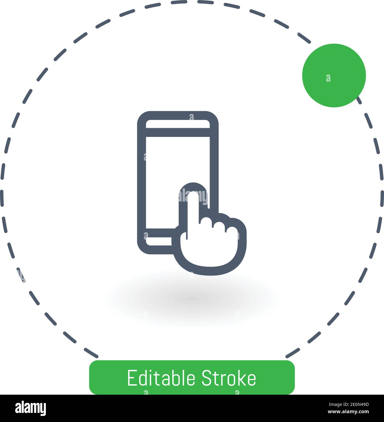 mobile tap vector icon editable stroke outline icons for web and mobile ...