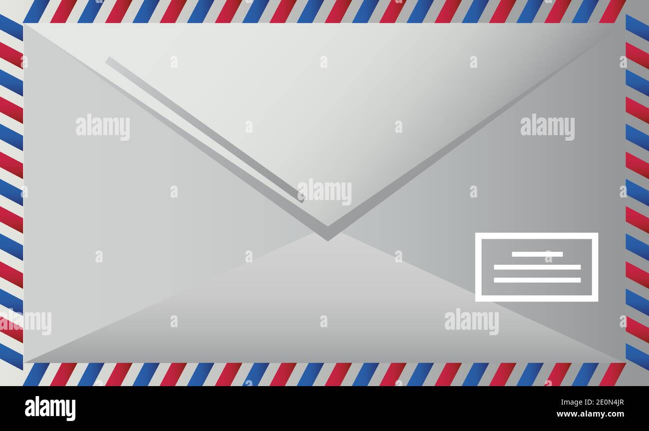 postal service, mail envelope courier, post service concept icon vector ...