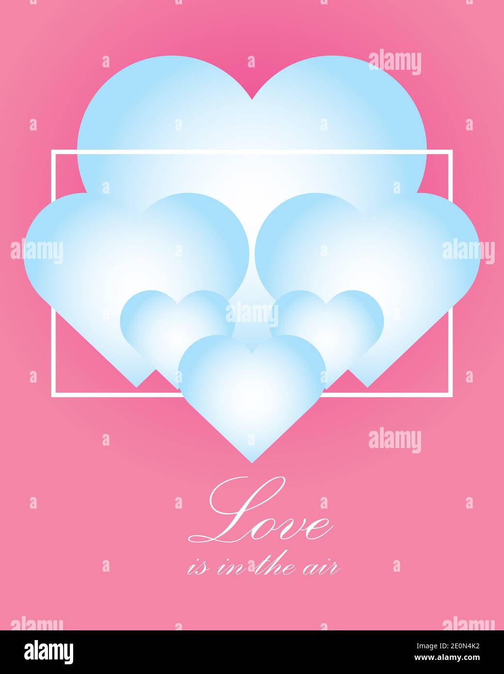happy valentines day hearts and hand drawn text on pink background card ...