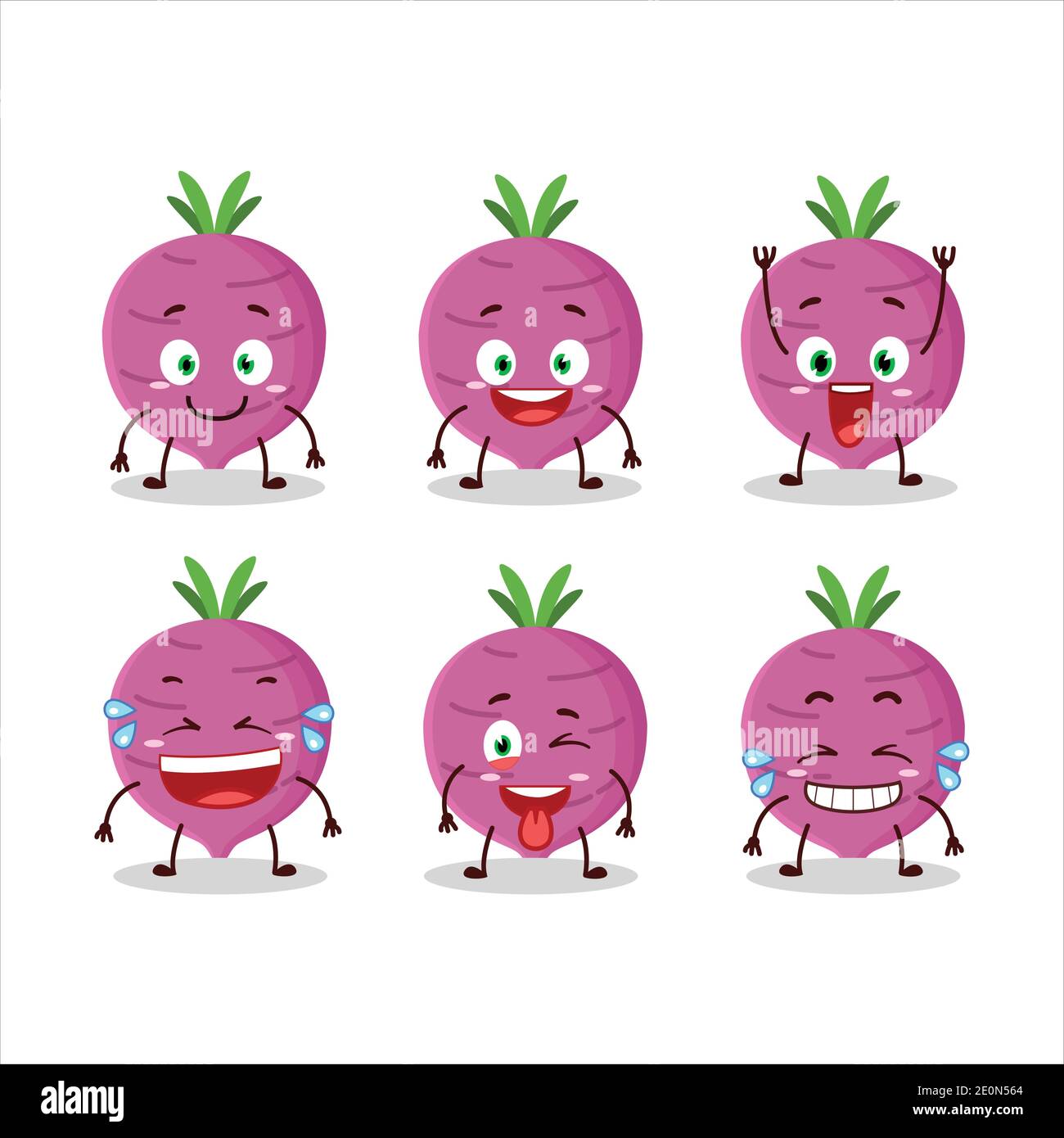 Cartoon character of garlic with smile expression. Vector illustration ...