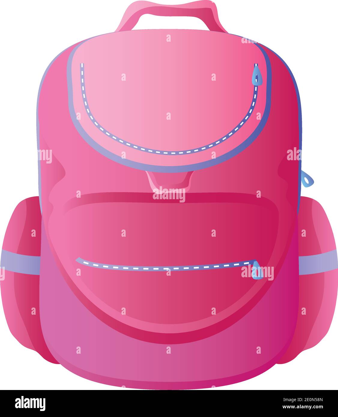 back to school pink rucksack supply icon design vector illustration ...