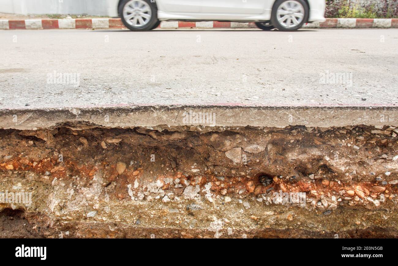 Cross section of asphalt road hi-res stock photography and images - Alamy