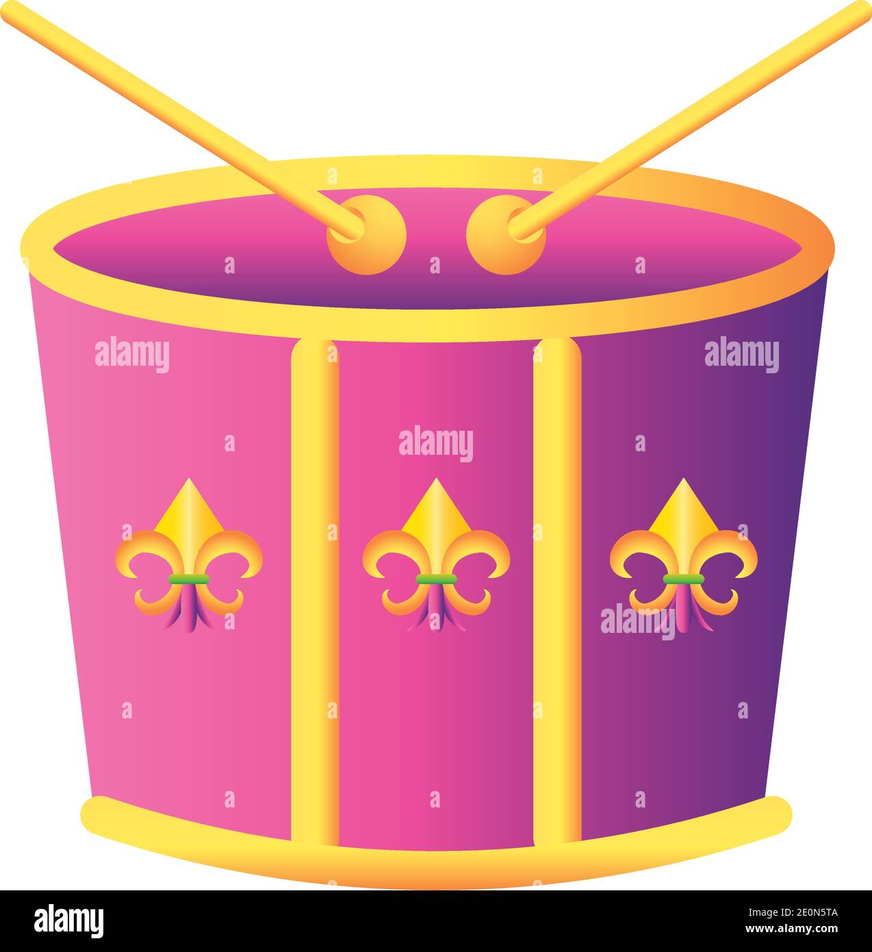 mardi gras music drum instrument icon design vector illustration Stock ...